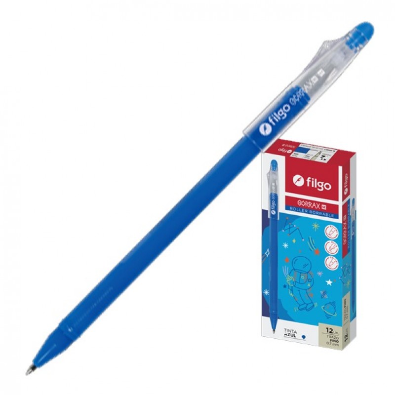 Bolígrafo Roller Gel Borrable Filgo Borrax SE Azul 0.7mm